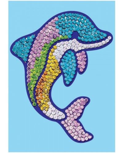 dolphin sequin art