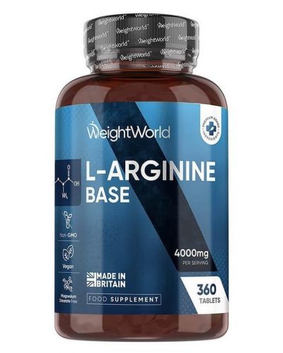 L-Arginine, 1000 mg, 360 tablete, Weight World | Ozone.ro