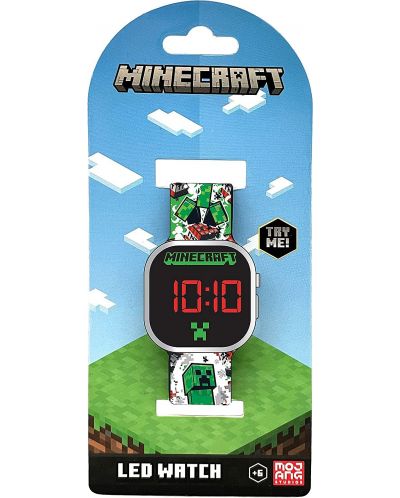 Ceas pentru copii Kids Euroswan - Minecraft Creeper, LED | Ozone.ro