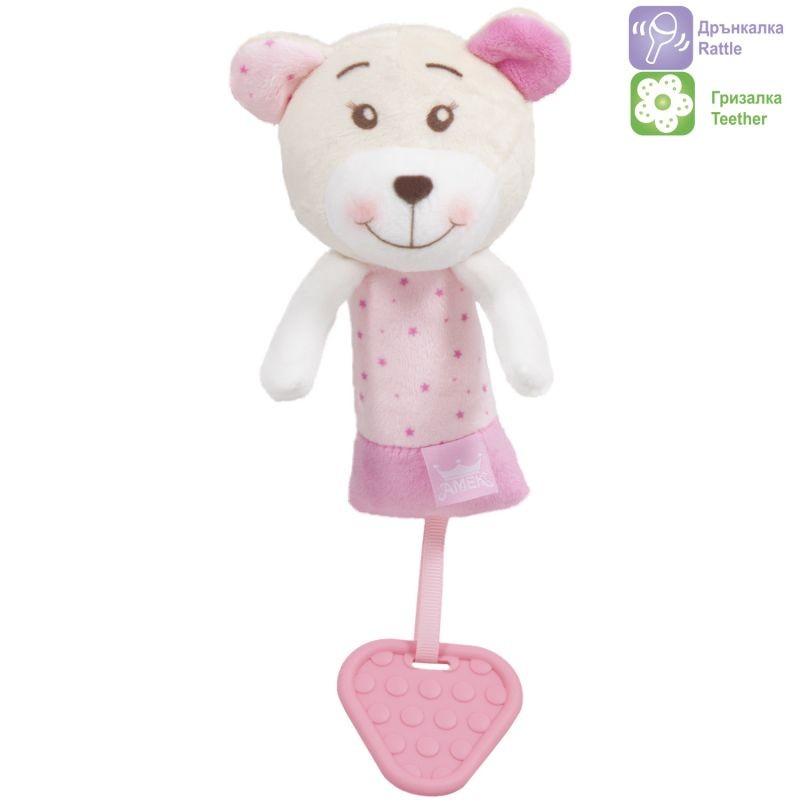 Amek Toys Jucărie pentru bebeluși cu urs roz | Ozone.ro