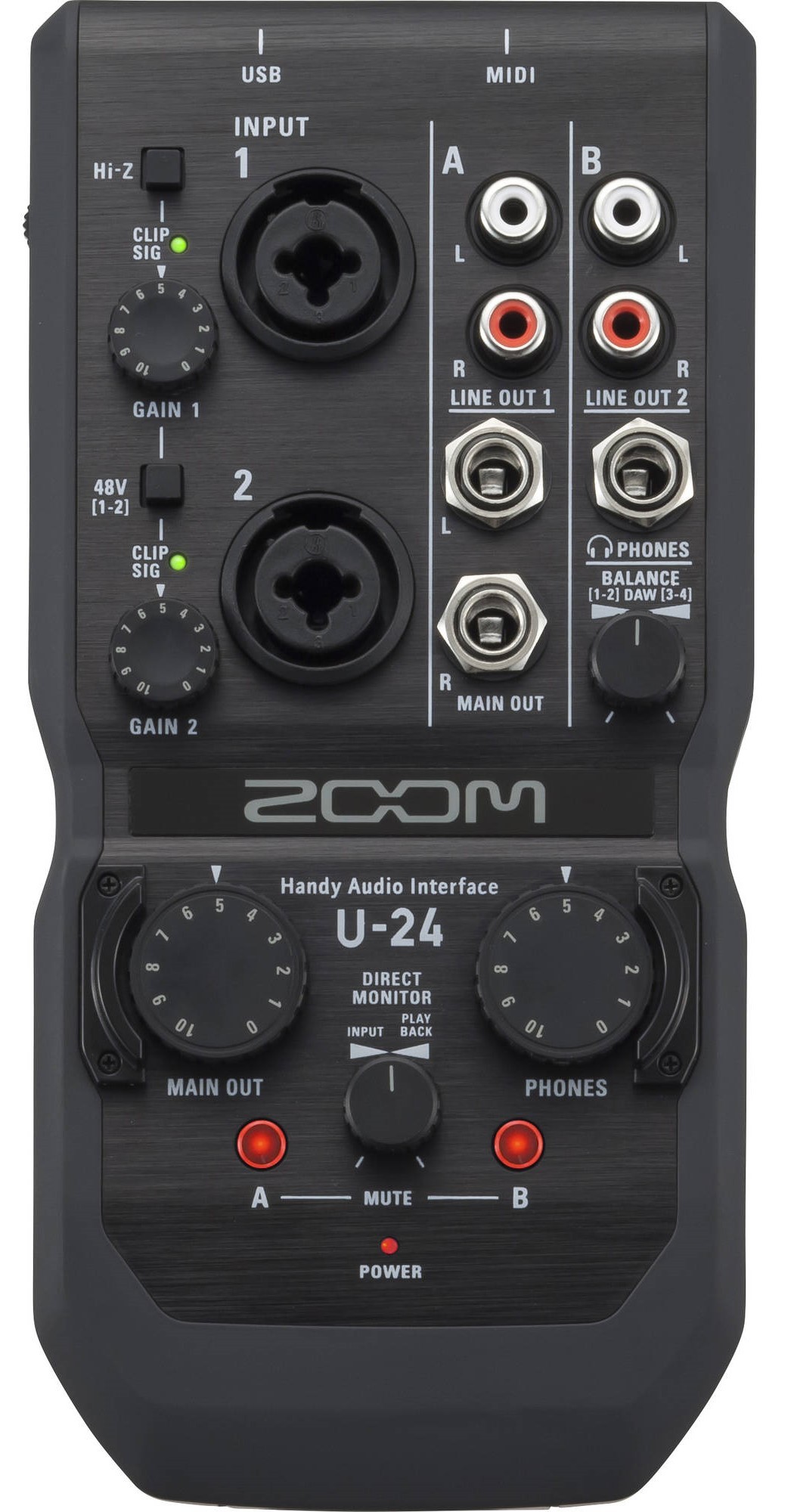 Interfata audio Zoom - U-24, neagra | Ozone.ro