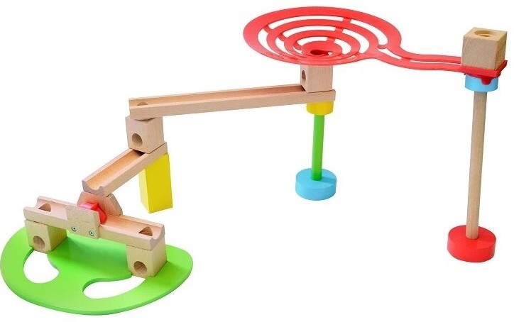 Pistă din lemn Acool Toy - Cu bile care cad | Ozone.ro