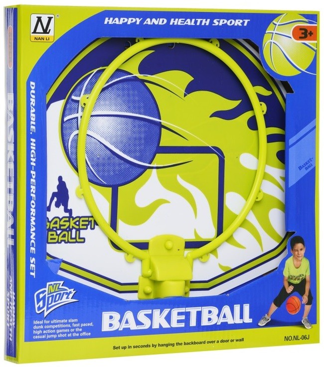 Set pentru copii GT - Tablă de perete pentru baschet cu minge și pompă ...