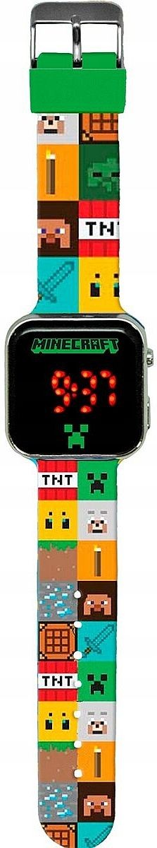 Ceas cu LED pentru copii Kids Eurosawn - Minecraft Spades | Ozone.ro