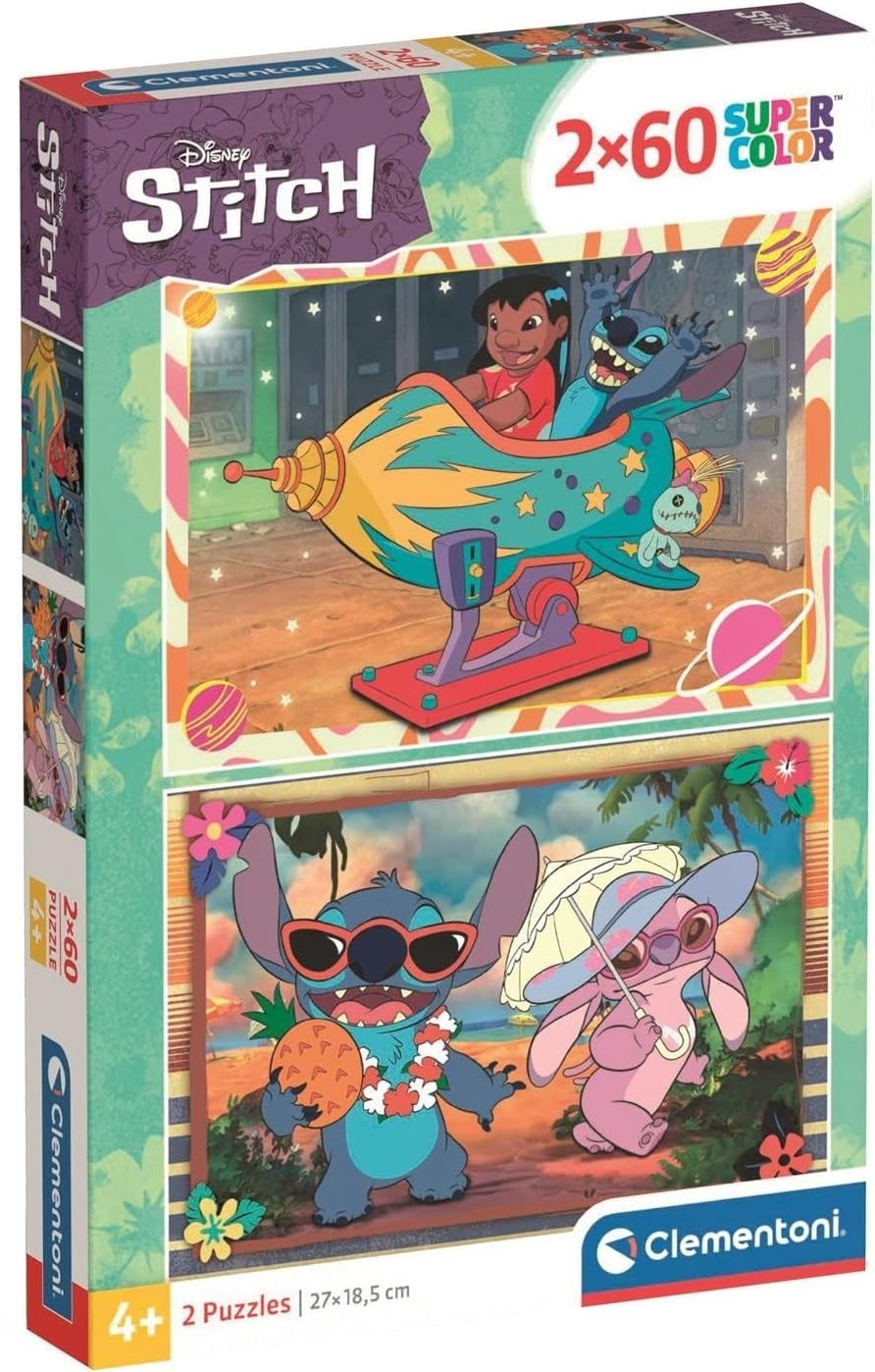 Puzzle pentru copii Clementoni din 2 х 60 piese - Stitch | Ozone.ro