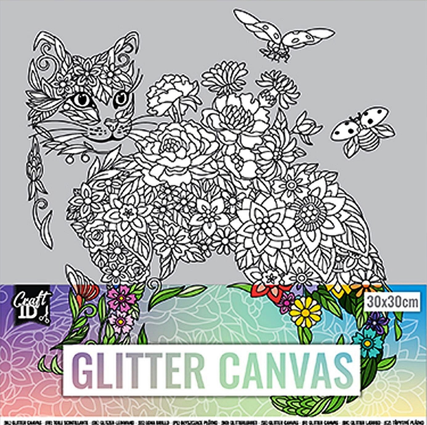 Tablou de colorat Grafix - Pisică cu brocart, 30 х 30 cm | Ozone.ro