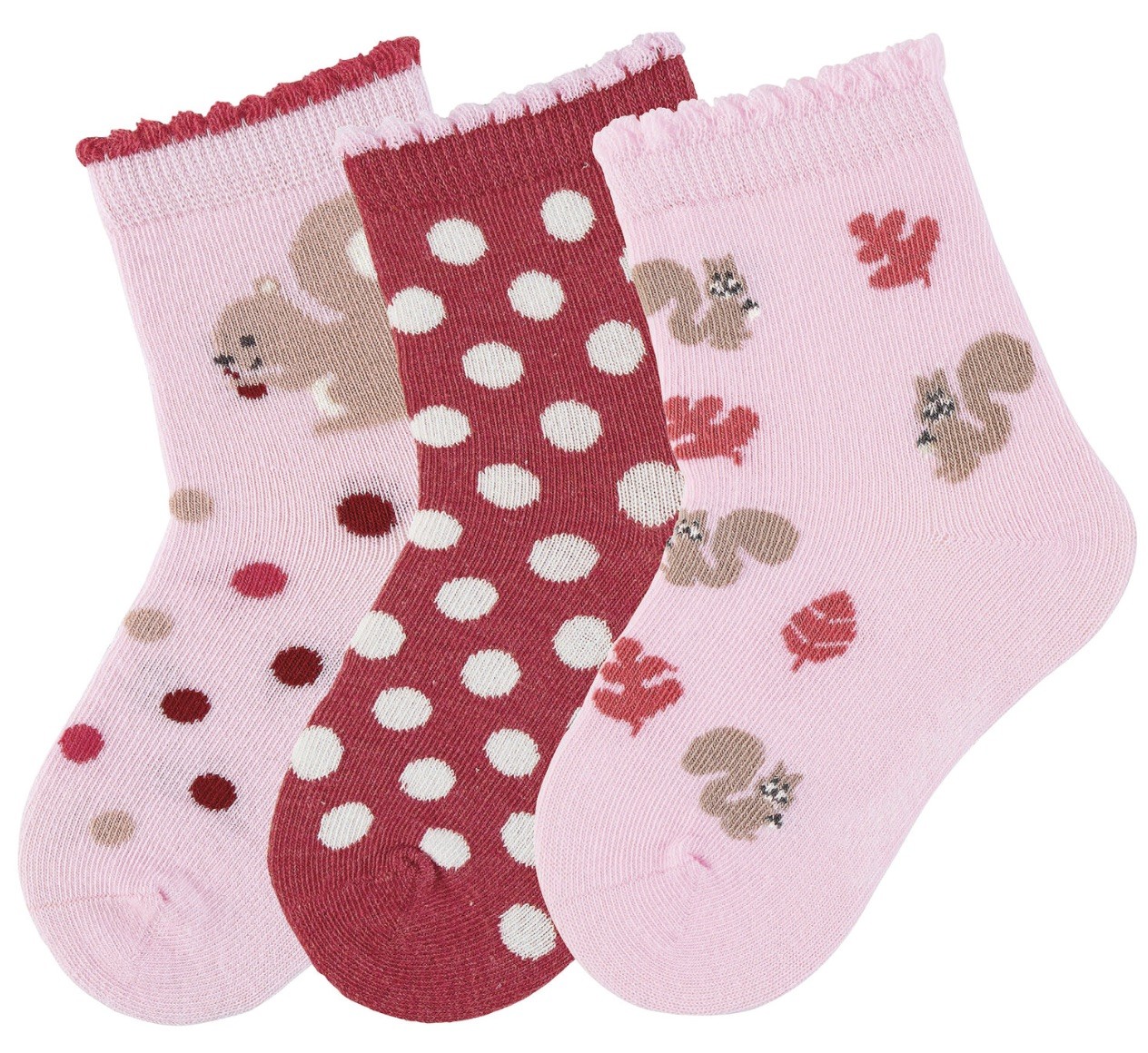 Set șosete pentru copii Sterntaler - Cu veverite, 27/30, 5-6 ani, 3 ...