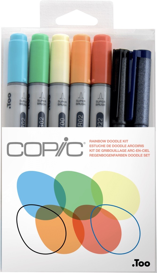 Set de markere Too Copic Doodle - curcubeu | Ozone.ro