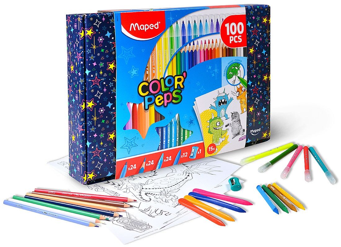 Maped Color Peps Drawing Set - 100 de bucăți | Ozone.ro