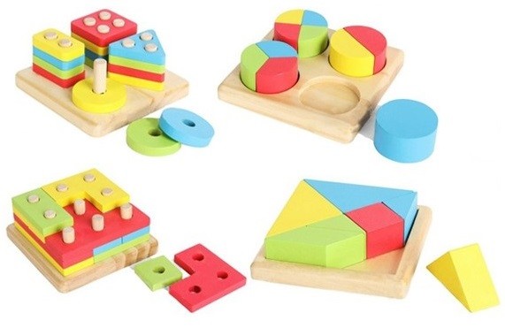 Set de jocuri din lemn Acool Toy - 4 tipuri | Ozone.ro