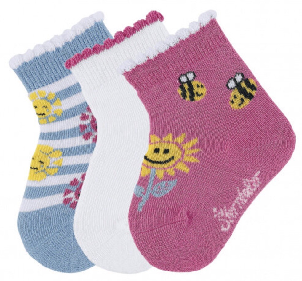 Set șosete pentru copii Sterntaler - Cu soare, mărimea 17/18, 6-12 luni ...