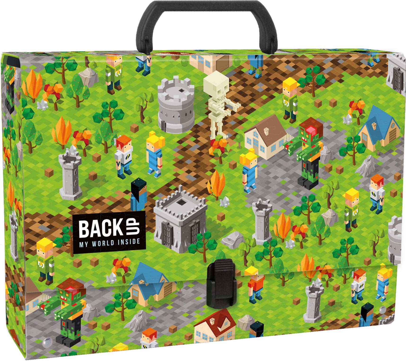 Servietă cu mâner BackUp Game Level - A4, mare | Ozone.ro