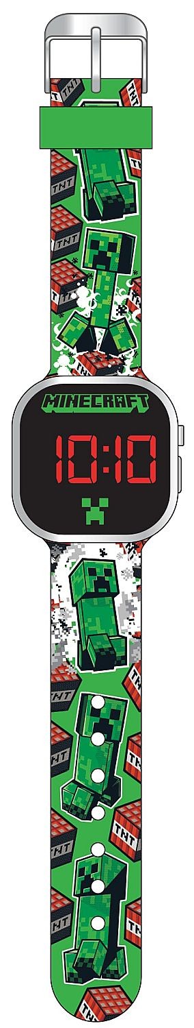 Ceas pentru copii Kids Euroswan - Minecraft Creeper, LED | Ozone.ro
