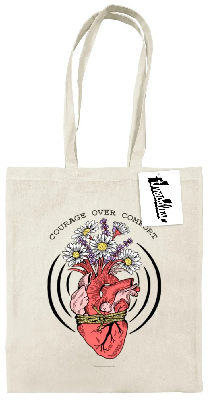 Geantă de cumpărături Pyramid Art: Letter Shoppe - Courage Over Comfort ...