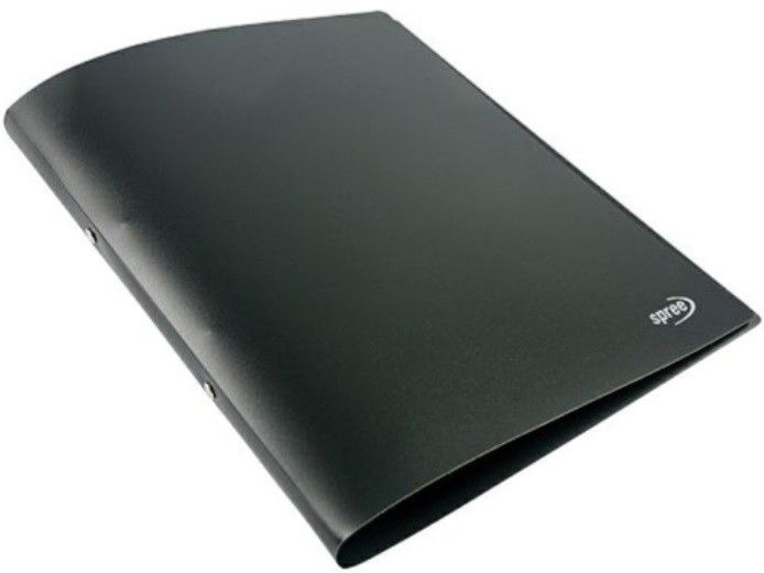 Mapă Spree - Cu 2 inele, A4, neagră | Ozone.ro