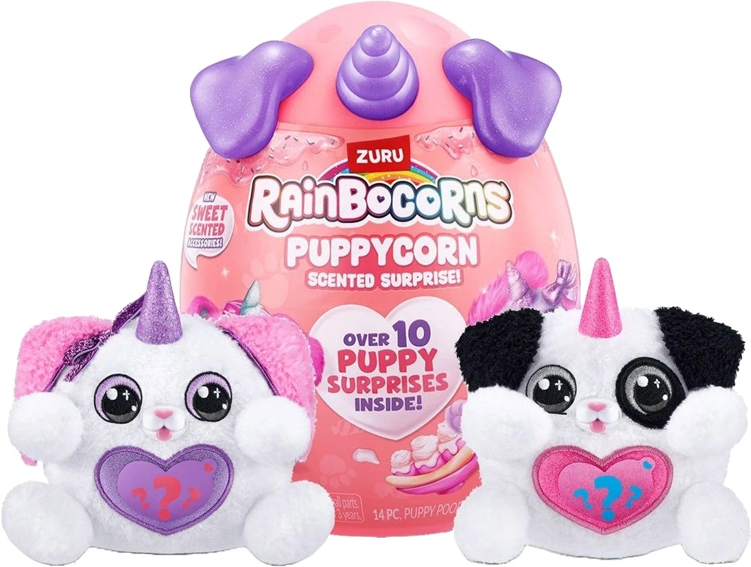 Jucărie de pluș - surpriză Zuru Rainbocorns Puppycorns - Seria 8, cu ...