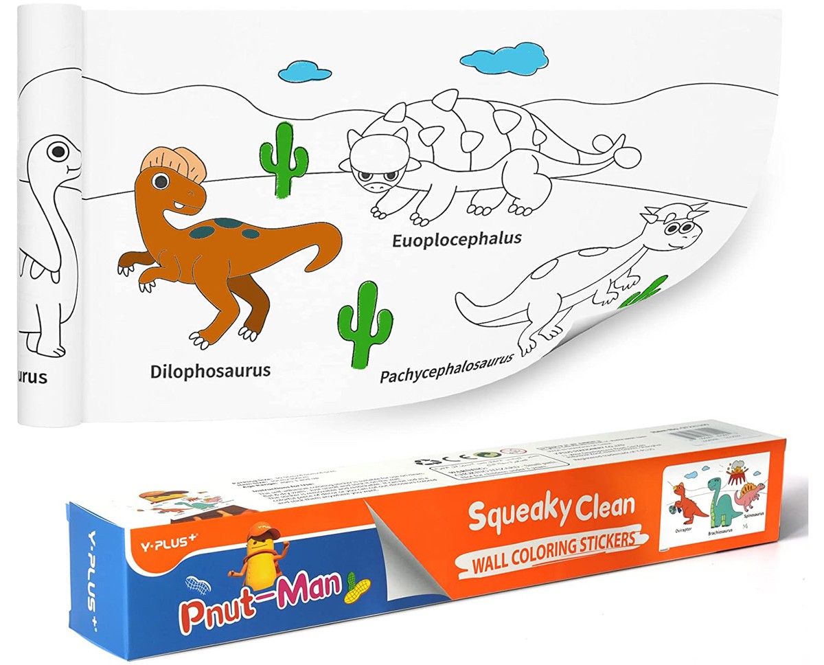 Rola de autocolant pentru colorat Y-Plus - Dinozaurii, 30 x 300 cm ...