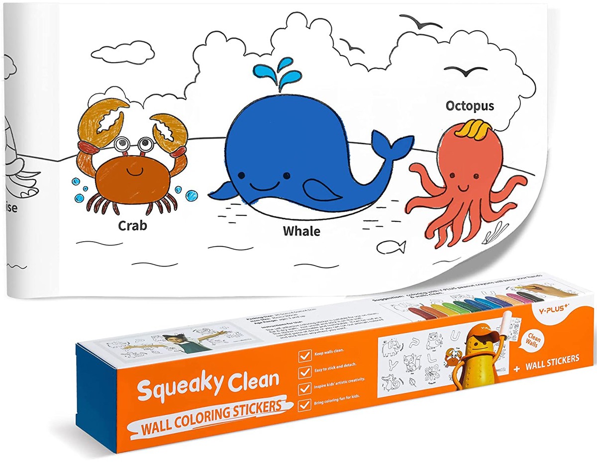 Rola de autocolant pentru colorat Y-Plus - Animale, 30 x 300 cm | Ozone.ro