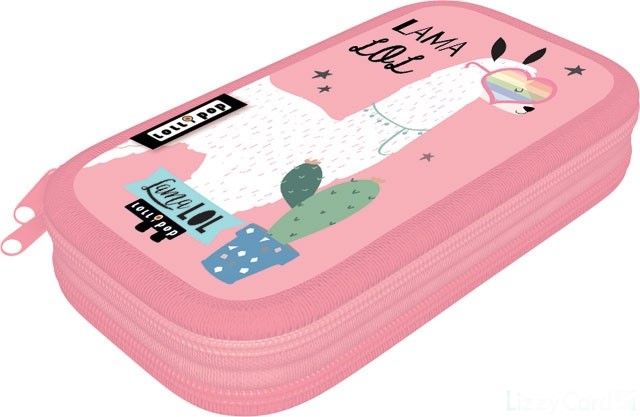 Penar scolar Lizzy Card - Lama LOL, cu 2 compartimente | Ozone.ro