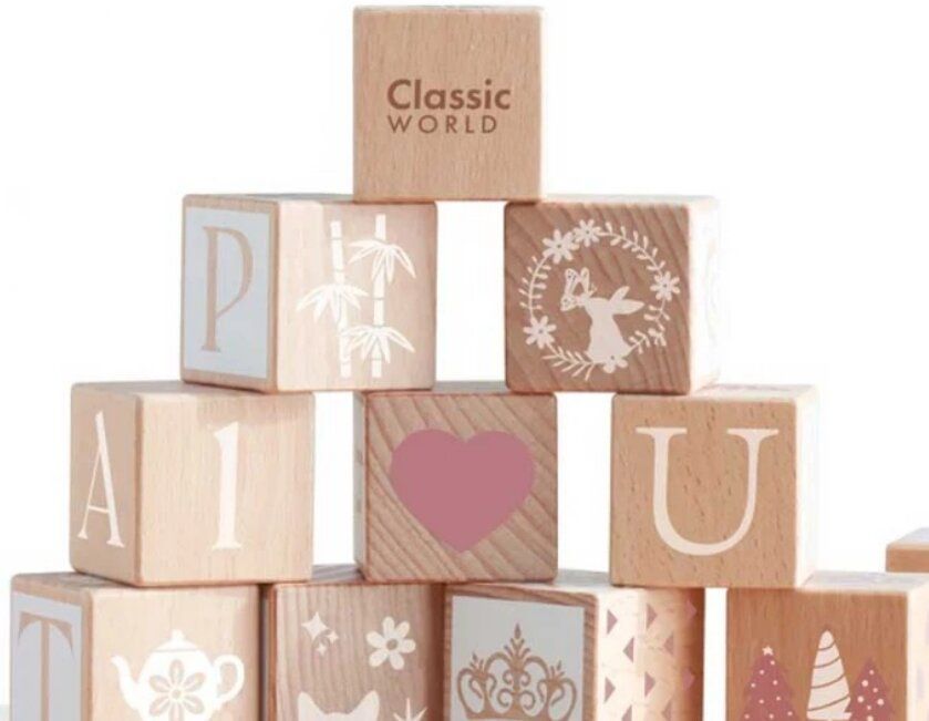 Set educativ din lemn cu simboluri Classic World | Ozone.ro