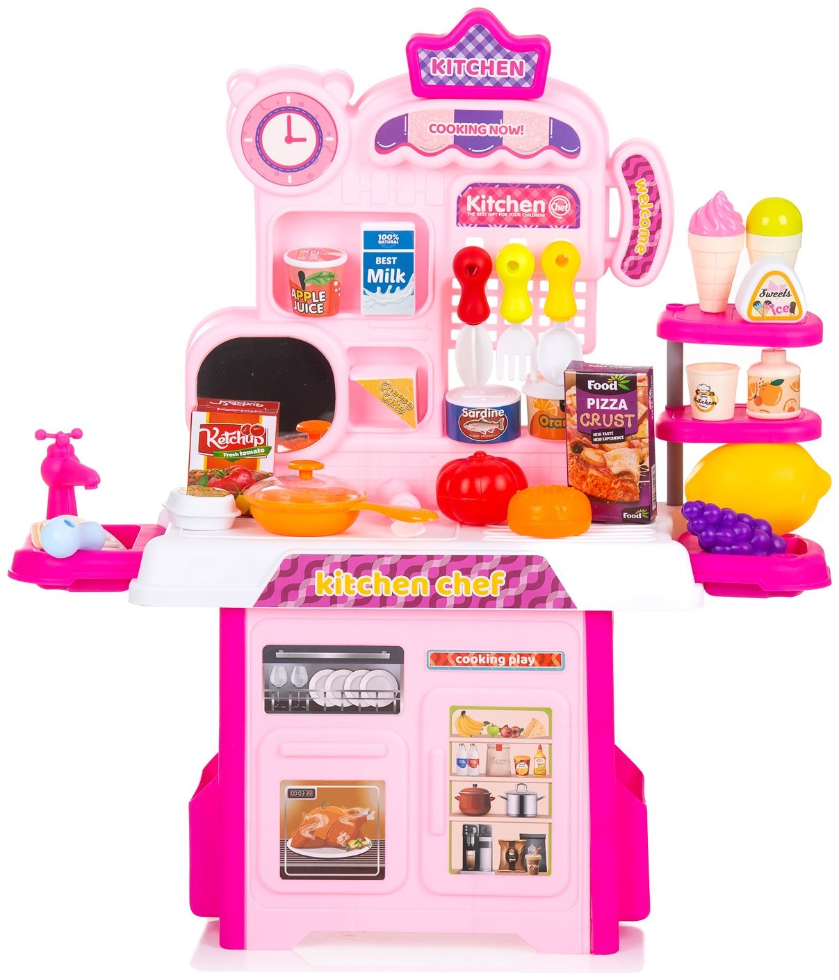 Bucătărie de dimensiuni mici pentru copii Chipolino - Roz | Ozone.ro