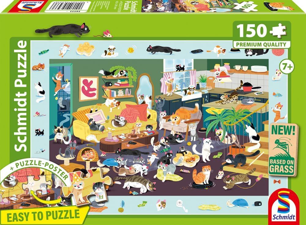 Puzzle pentru copii Schmidt din 150 piese - Pisici jucăușe | Ozone.ro