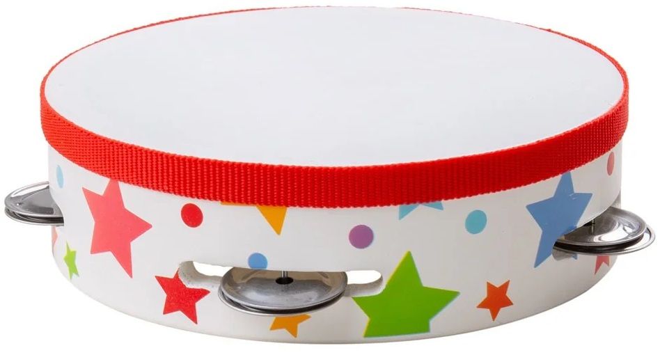 Instrument muzical din lemn pentru copii Bigjigs - Tamburin colorat ...