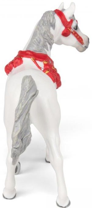 Figurina Papo Horse, Foals and Ponies - Cal arab alb cu ornamente rosii ...