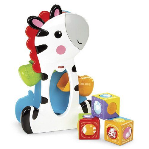 Jucărie Fisher Price - Zebra, cu cuburi și bile | Ozone.ro