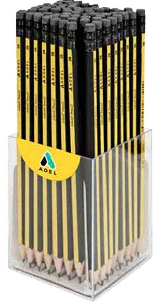 Creion grafit Adel School - 2B, cu gumă | Ozone.ro