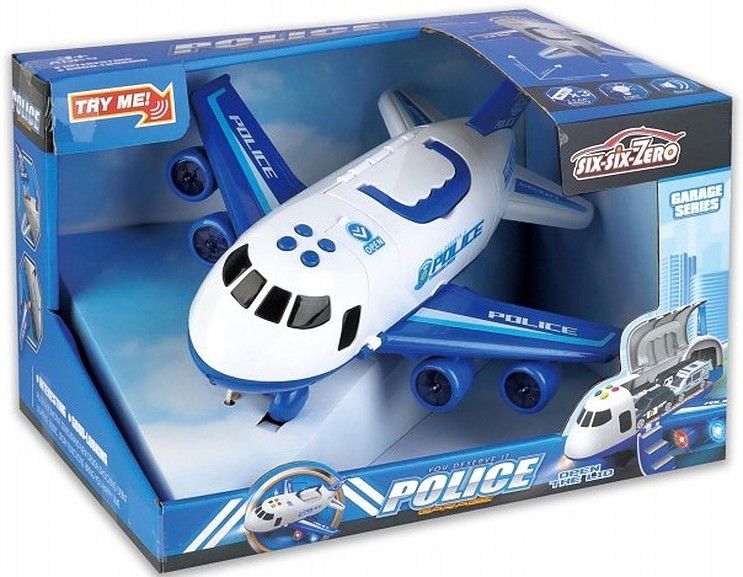 Set de joc Zizito - Avion de poliție cu sunet și lumină | Ozone.ro