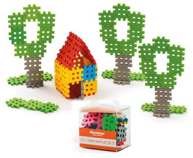 Set de construcite cu mini blocuri de vafe Mario Inex, 35 piese | Ozone.ro