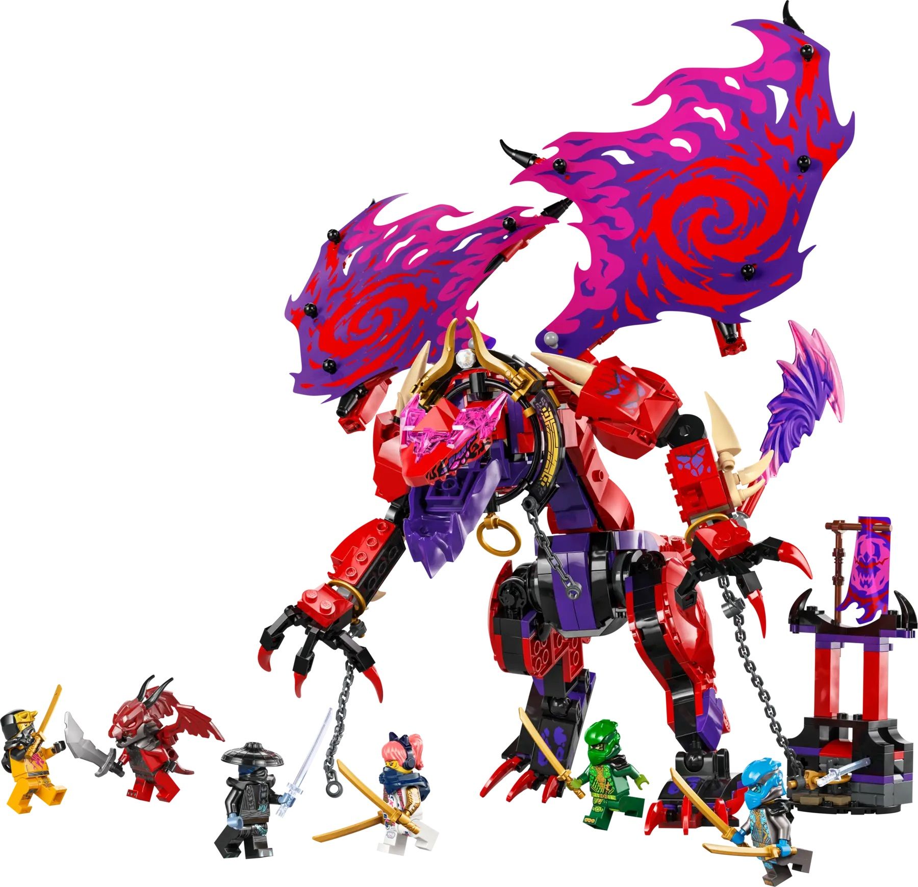 Constructor LEGO Ninjago - Colți-Tunetul, Dragonul Haosului(71832 ...