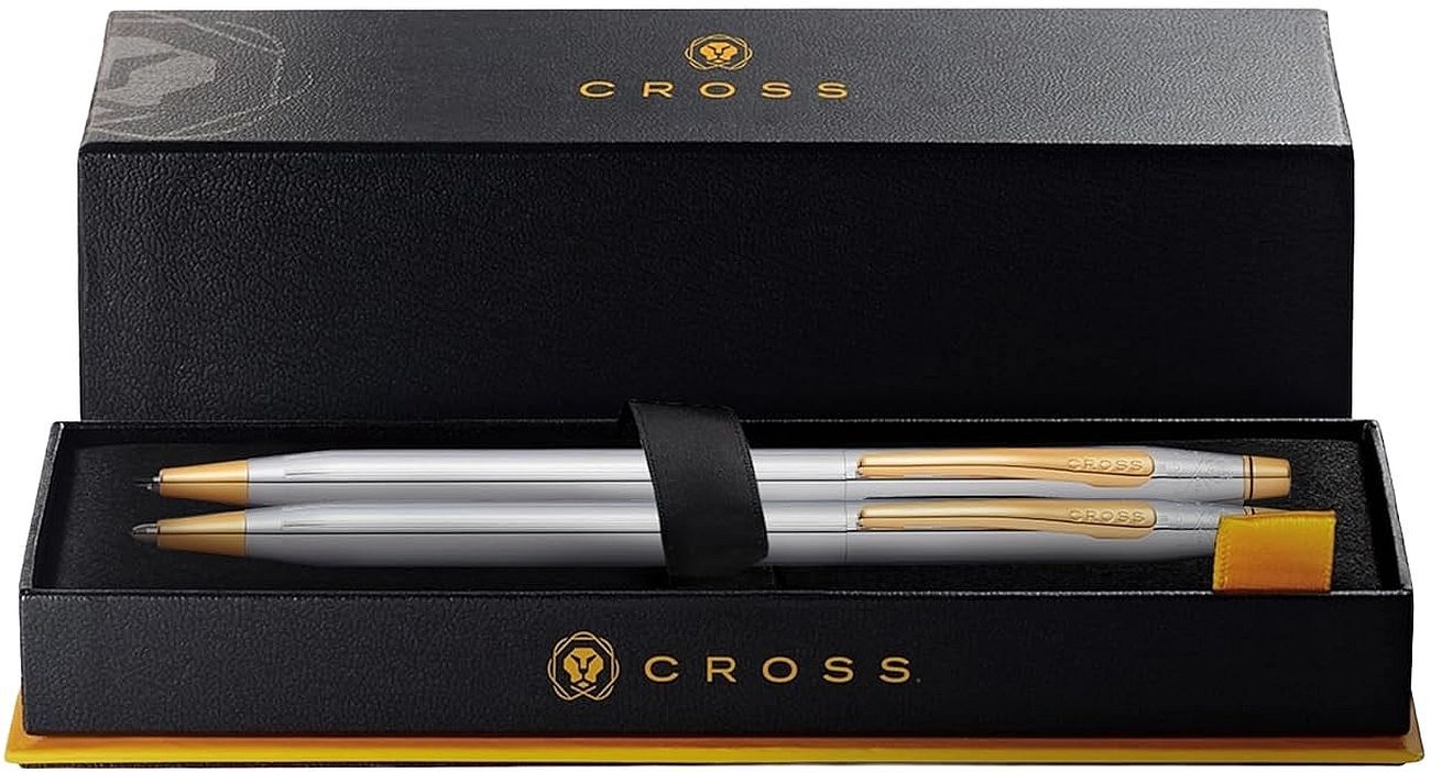 Set de pixuri Cross Classic Century - Medalist Chrome, cu creion ...