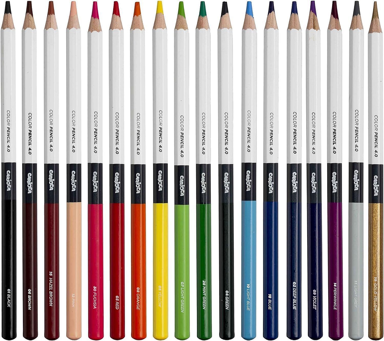 Set creioane colorate Carioca Plus - Van Orton, 4.0 mm, 18 culori ...