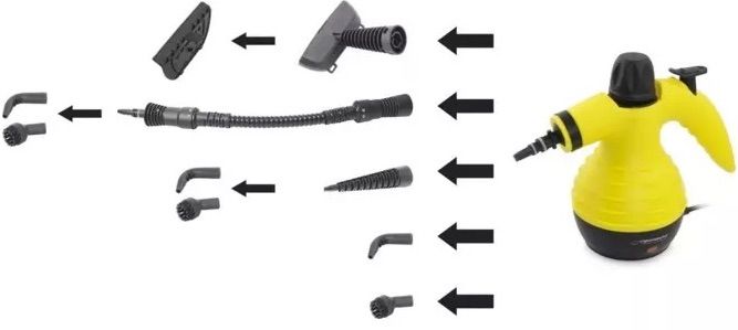 Aparat de curățat cu abur Esperanza - EHS001, 1050 W, 40 g/min, negru ...