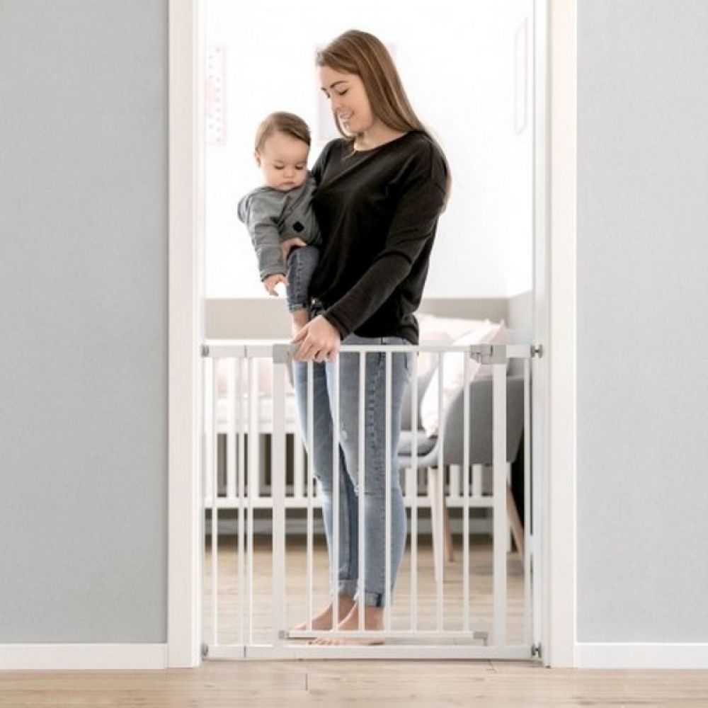 Gard de protectie copii Hauck -Stop N Safe 2,White, cu prelungire 9 cm ...