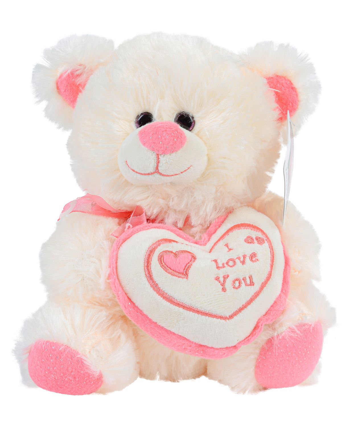 Jucarie de plus Morgenroth Plusch - Ursulet cu inima roz I love you, 20 ...
